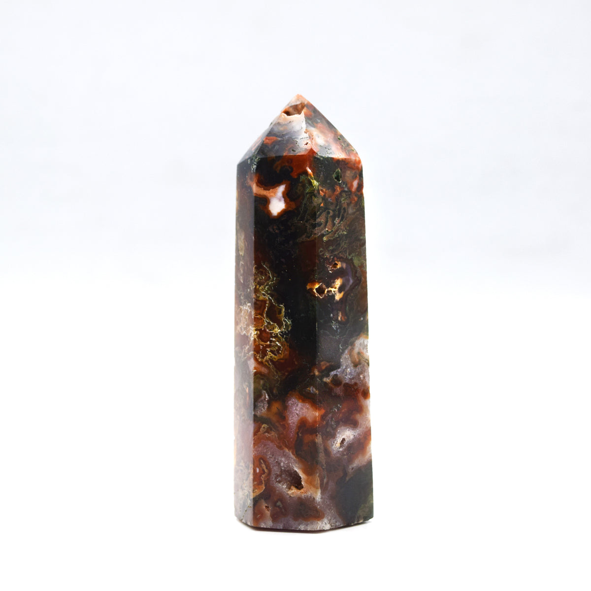 Red Moss Agate Towers – Two Feathers Brighton
