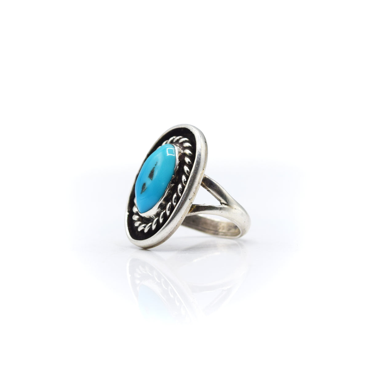 Navajo Turquoise Ring in Sterling Silver – Two Feathers Brighton