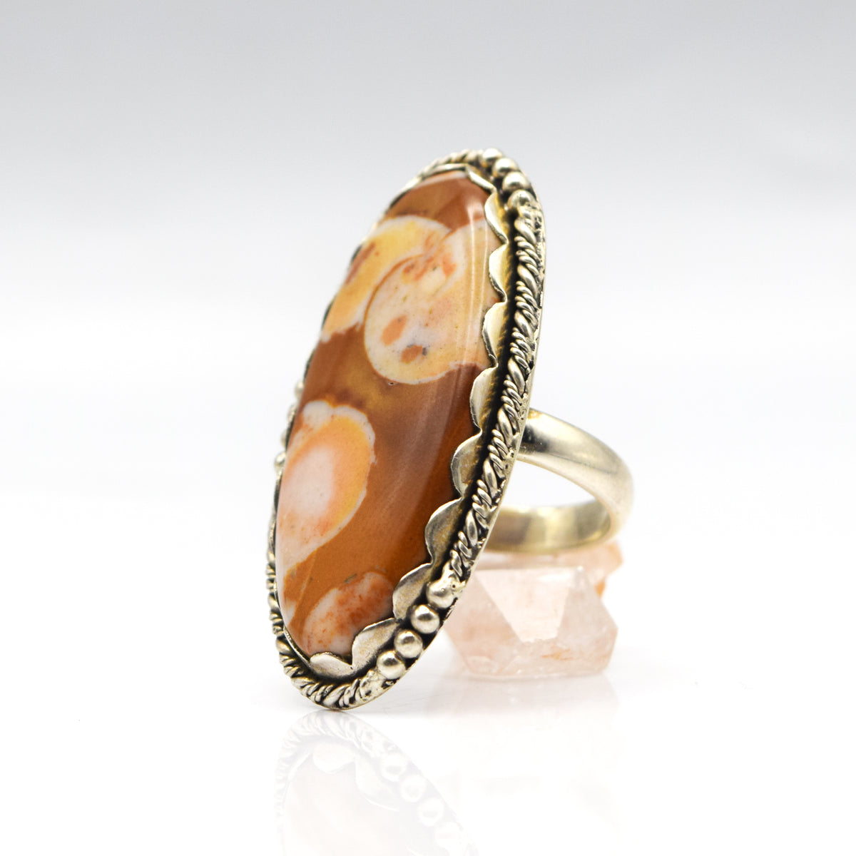 Deer fawn Jasper Ring 925 Silver – Two Feathers Brighton