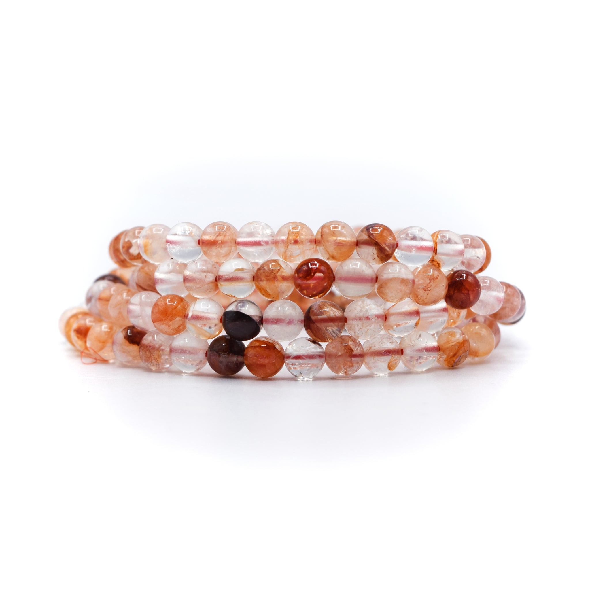 Hematoid Quartz Beaded Bracelet Two Feathers Brighton