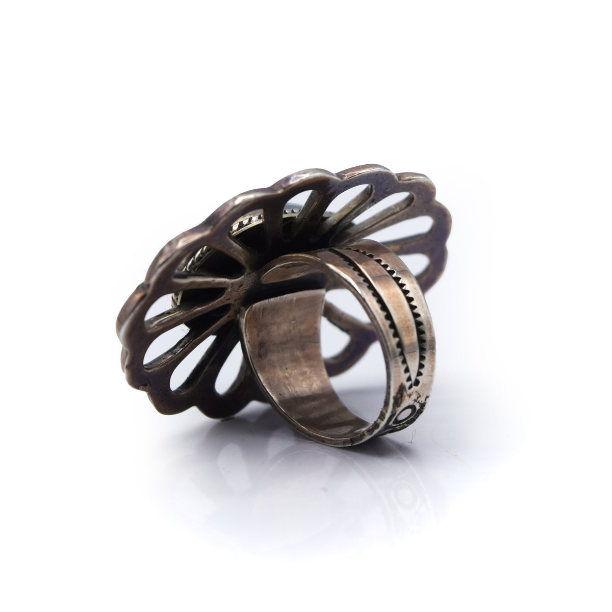 Navajo Flower Turquoise Ring – Two Feathers Brighton